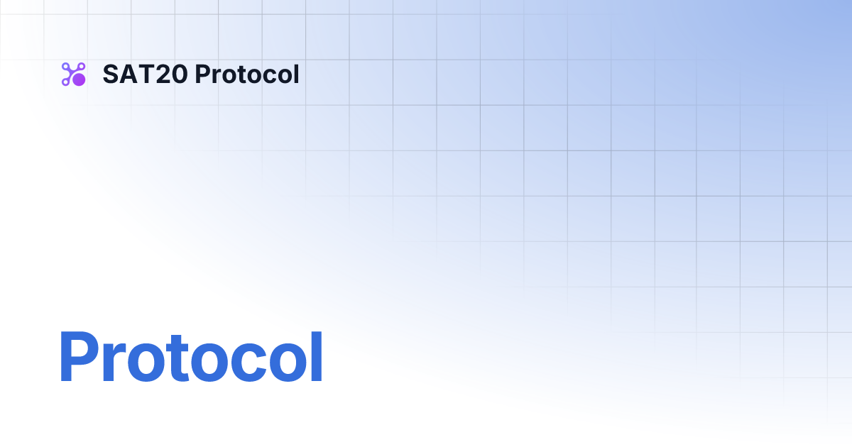 Protocol | English | SAT20 Protocol