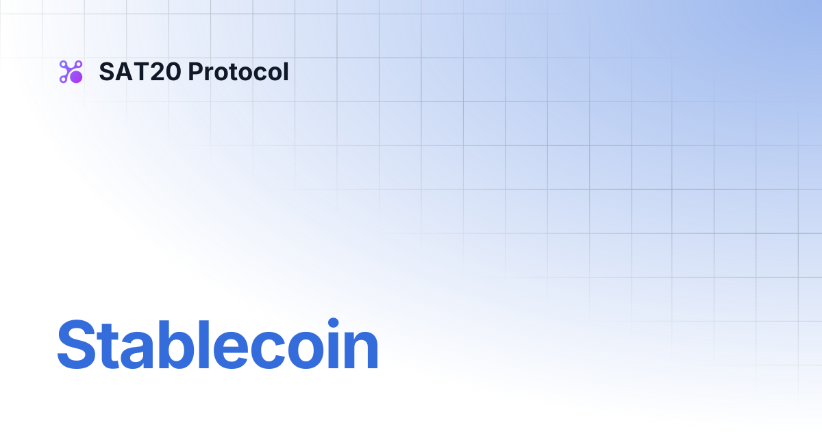 Stablecoin | English | SAT20 Protocol