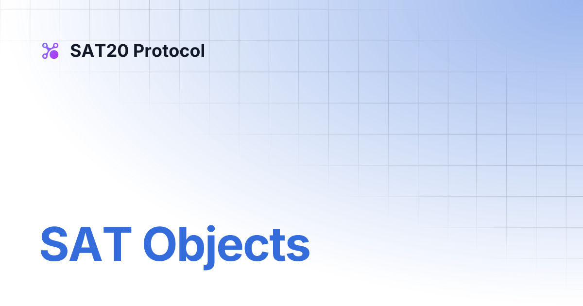 SAT Objects | SAT20 Protocol