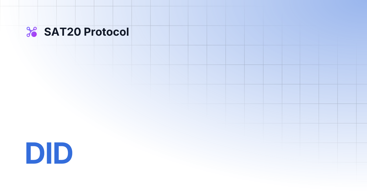 DID | SAT20 Protocol